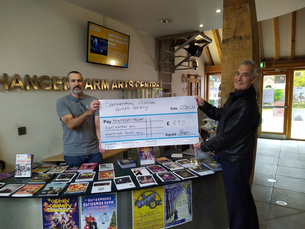 Money raised through the arts for Minstead Trust - Minstead Trust