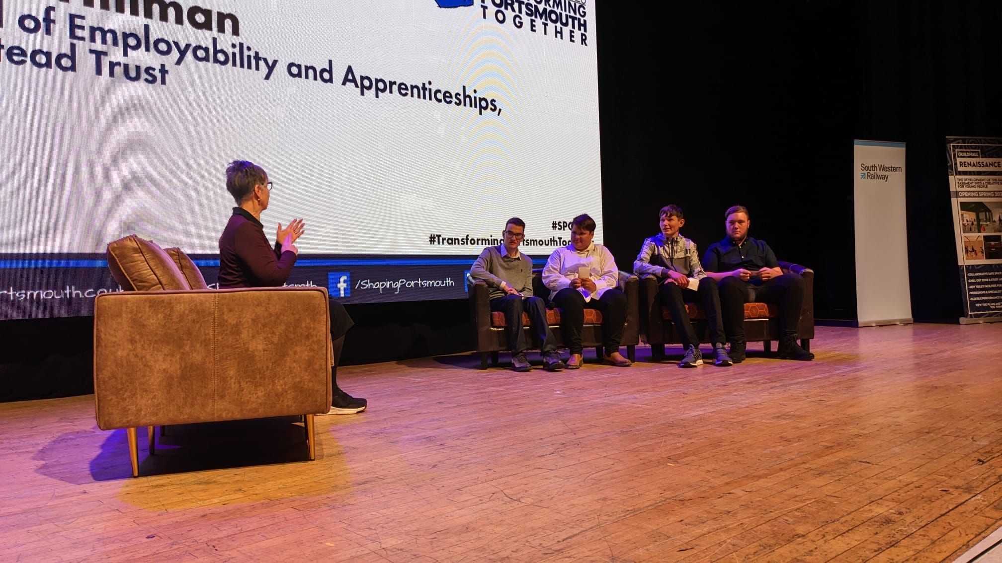 Helen speaks in front of hundreds of people - Minstead Trust